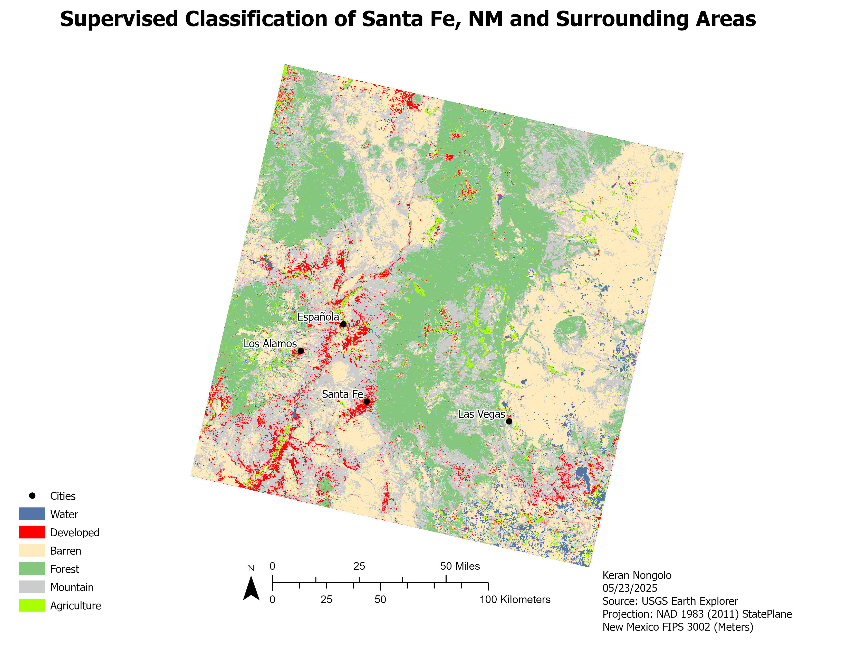 Santa Fe Supervised Classification | Spatialnode